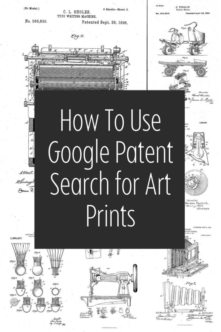 How To Make Free Printable Patent Art - Picture Box Blue