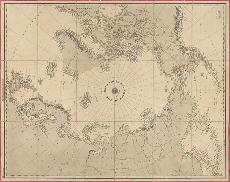 Cool Vintage North Pole Maps To Download For Free - Picture Box Blue