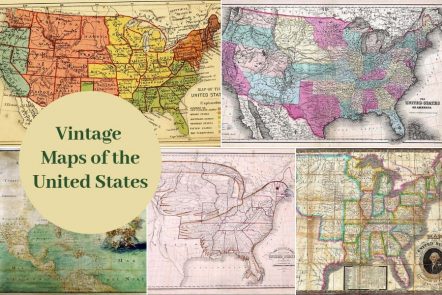 Free Printable Antique & Vintage Maps - Picture Box Blue