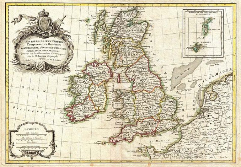 Copyright Free Old Map of Britain and Maps of The UK - Picture Box Blue