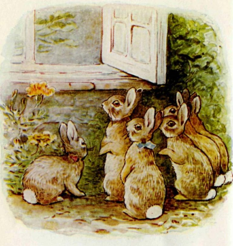 Free Cute Vintage Rabbit & Easter Bunny Pictures - Picture Box Blue