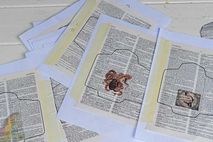 How To Make An Advent Calendar With An Old Dictionary - Picture Box Blue