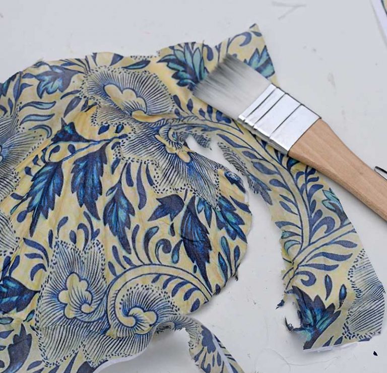 How To Make A Beautiful Decoupage Shell Dish - Picture Box Blue