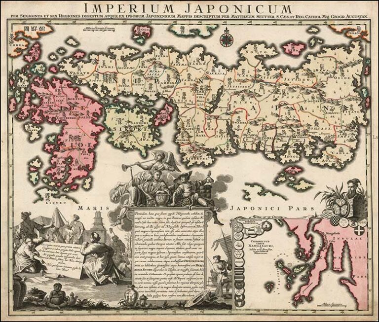 Old Maps of Japan in the Public Domain - Picture Box Blue