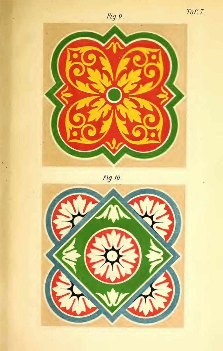 Free Vintage Color and Pattern Charts from Art Books - Picture Box Blue