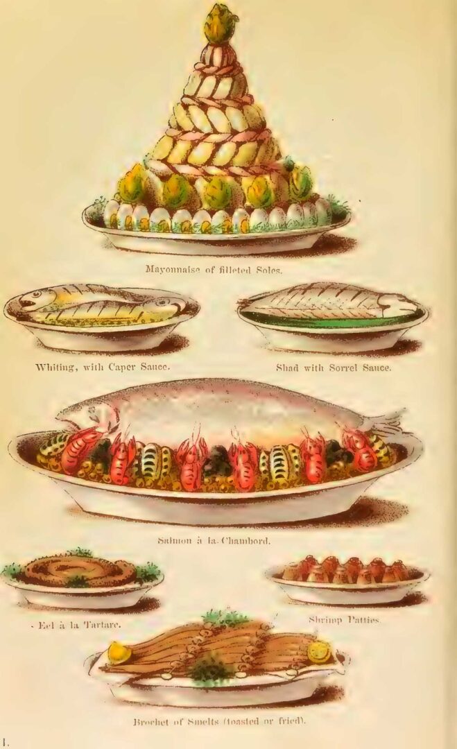 Vintage Food Images From Mrs Beeton's Cookbook - Picture Box Blue
