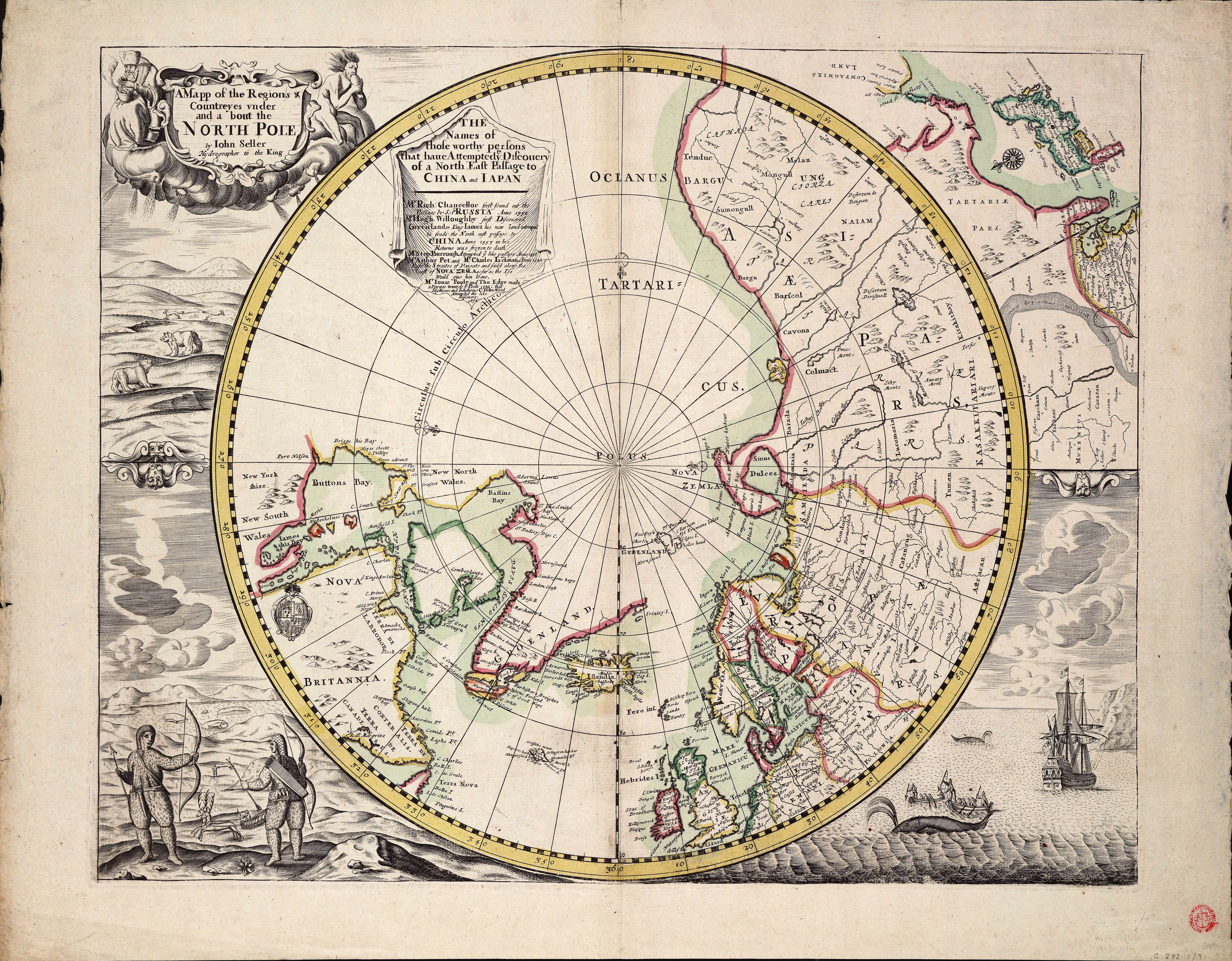 Cool Vintage North Pole Maps To Download For Free - Picture Box Blue
