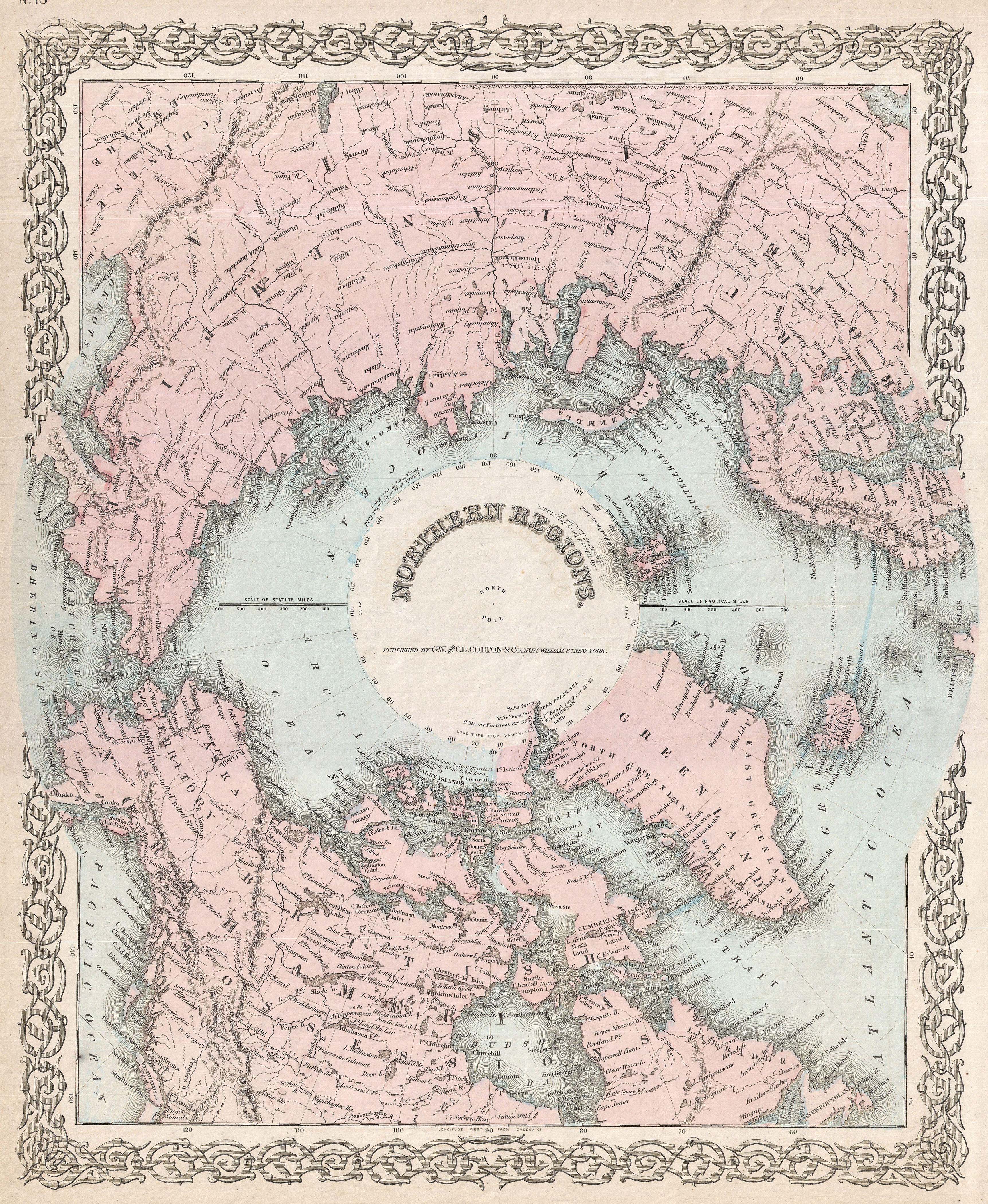Cool Vintage North Pole Maps To Download For Free - Picture Box Blue