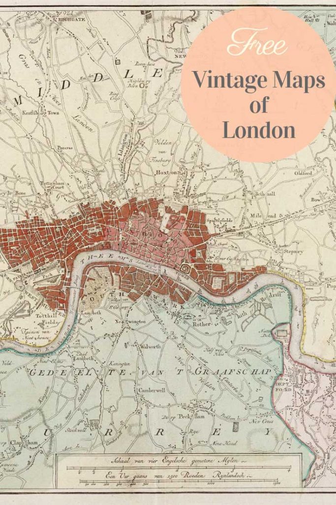 12 Fabulous Free Old Maps of London To Download - Picture Box Blue