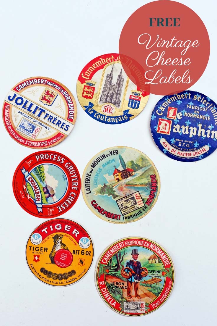 Free Vintage Cheese Labels For A DIY Vintage Cheese Board - Picture Box ...