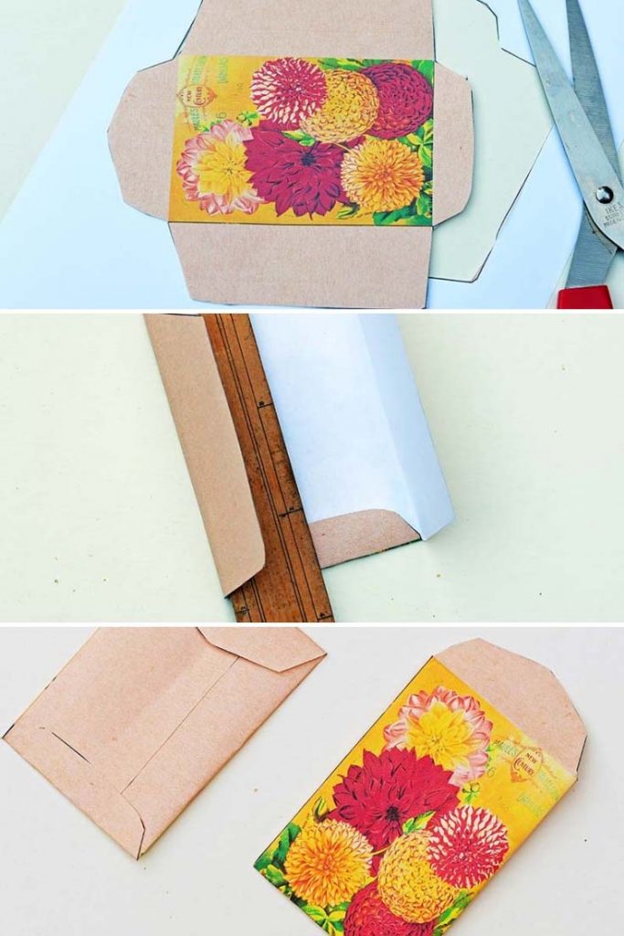 How To Craft With Free Vintage Seed Packets Art - Picture Box Blue