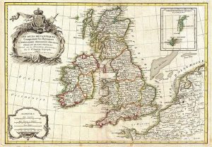 Copyright Free Old Map of Britain and Maps of The UK - Picture Box Blue