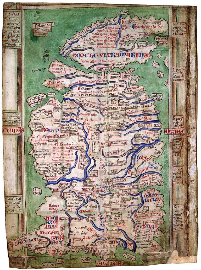 Copyright Free Old Map of Britain and Maps of The UK - Picture Box Blue