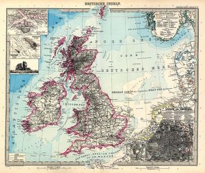 Copyright Free Old Map of Britain and Maps of The UK - Picture Box Blue