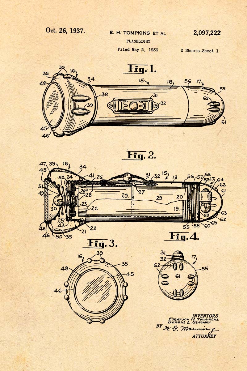 Unique Free Retro Patent Prints For Scouts and Campers - Picture Box Blue