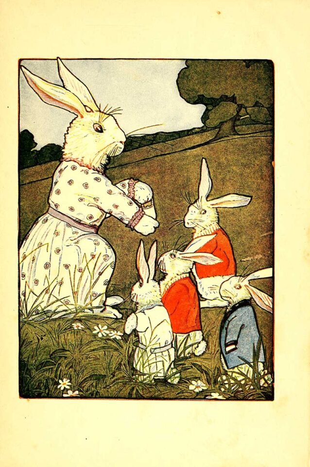 Free Cute Vintage Rabbit & Easter Bunny Pictures - Picture Box Blue