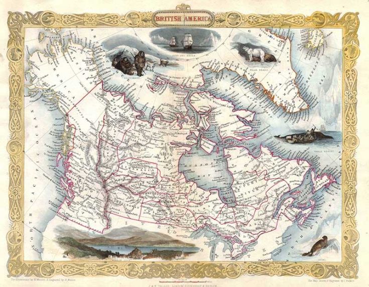 Wonderful Free Old Maps Of Canada To Print - Picture Box Blue