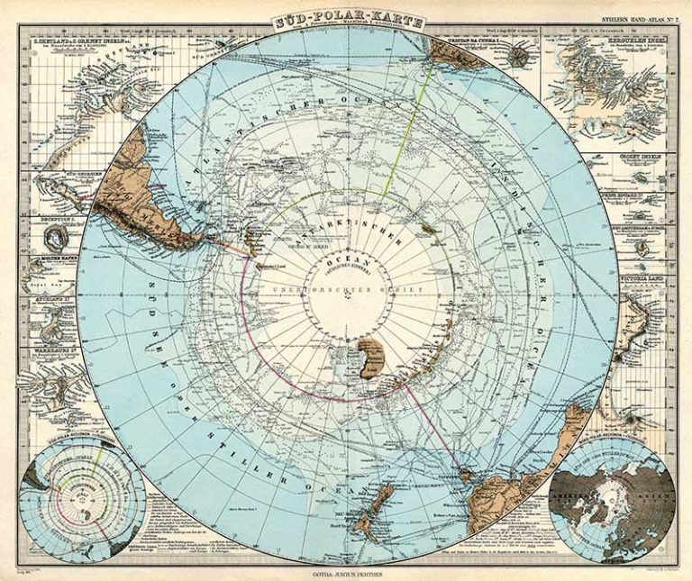 Wonderful Old Maps Of Antarctica To Download For Free - Picture Box Blue