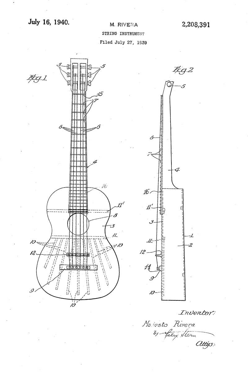 Cool Free Guitar Patent Prints To Download - Picture Box Blue