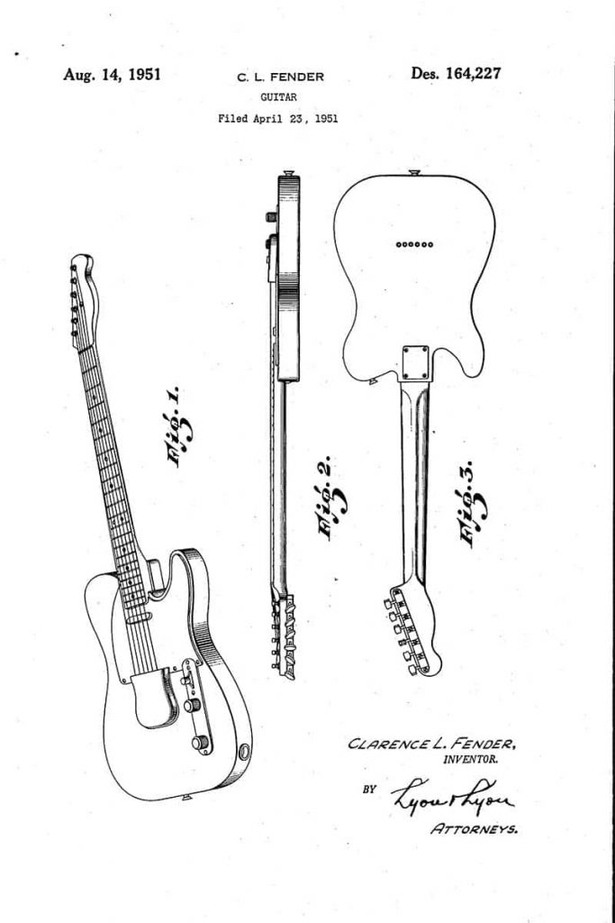 Cool Free Guitar Patent Prints To Download - Picture Box Blue