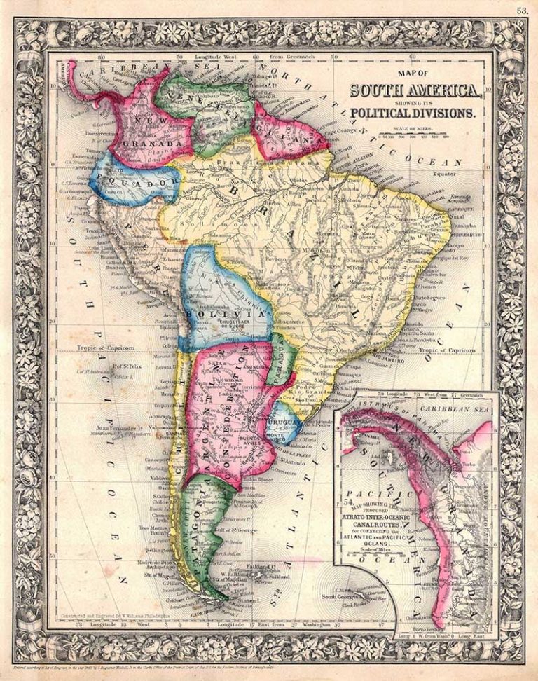 Stunning Free Old Maps Of South America To Print - Picture Box Blue