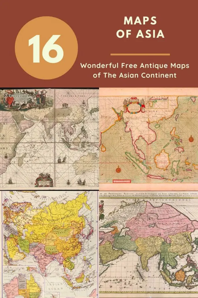17 Wonderful Free Old Maps Of Asia To Print - Picture Box Blue
