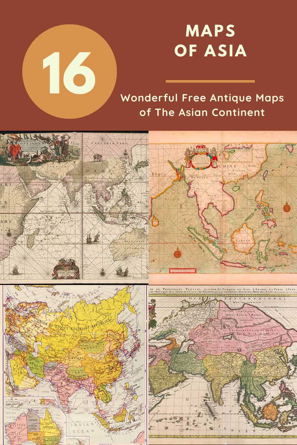 17 Wonderful Free Old Maps Of Asia To Print - Picture Box Blue