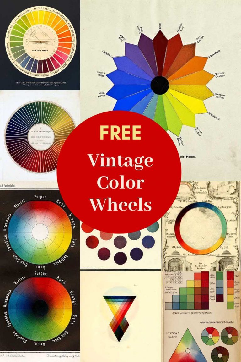 Amazing Free Vintage Color Wheel Posters And Charts - Picture Box Blue