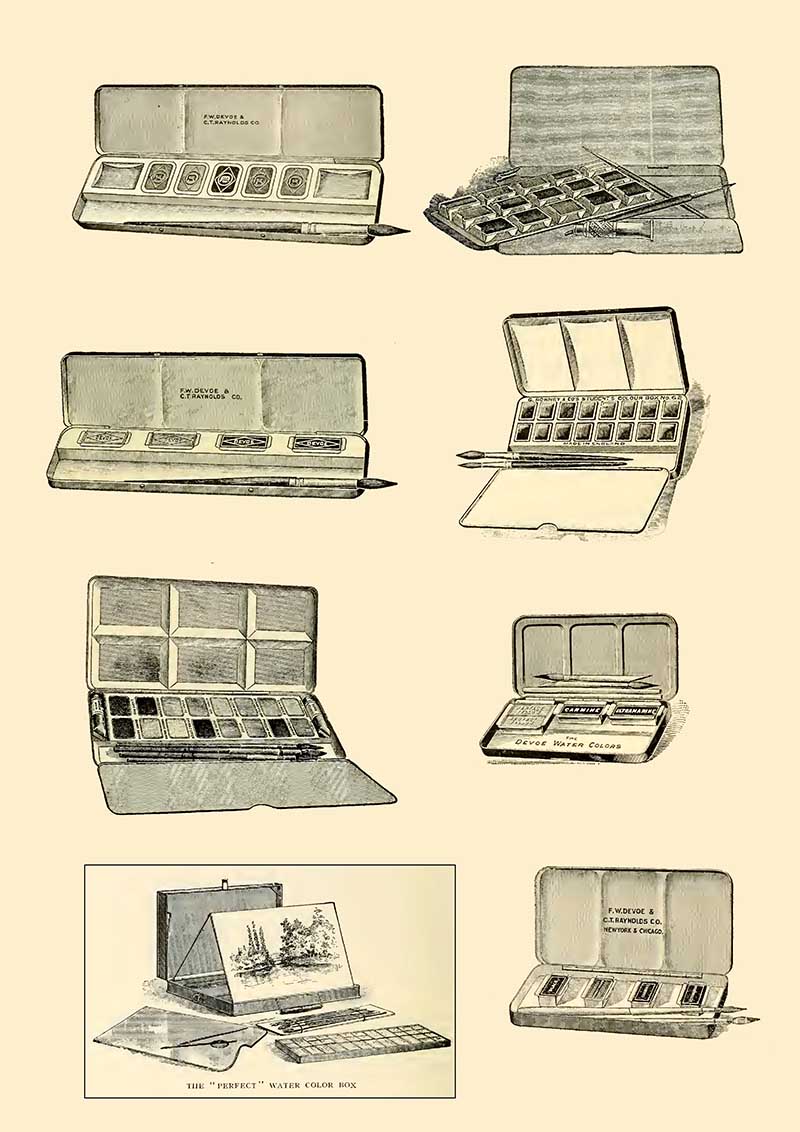Free Vintage Art Supplies Images And Old Adverts - Picture Box Blue