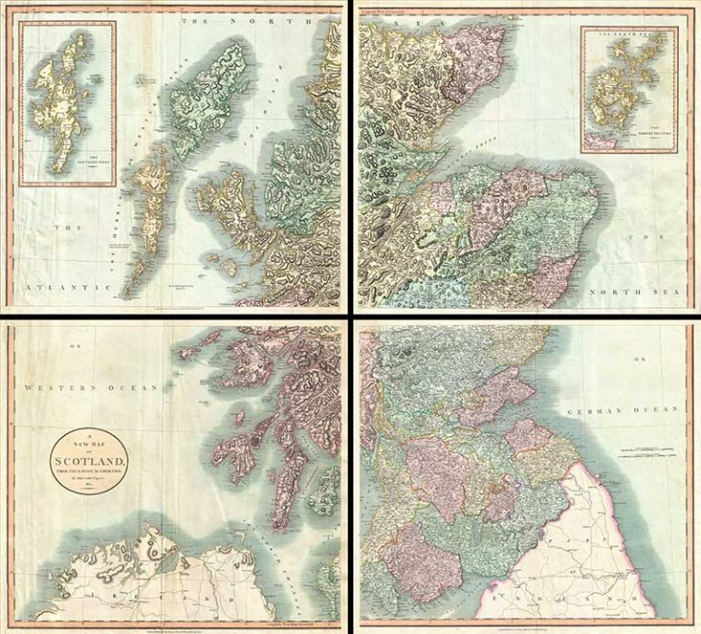 A Collection of Free Vintage Maps of Scotland - Pictureboxblue ...