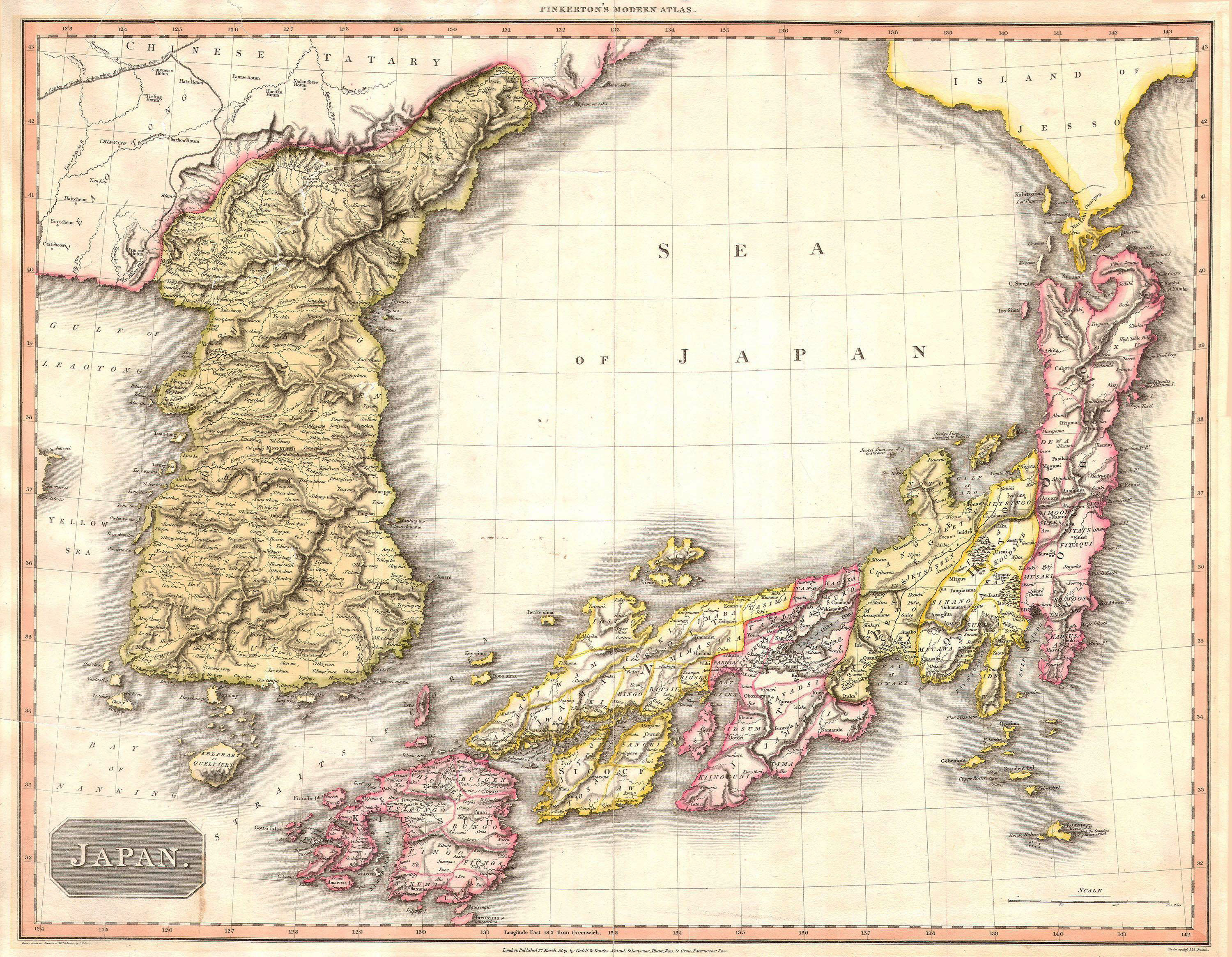 Old Maps of Japan in the Public Domain - Picture Box Blue