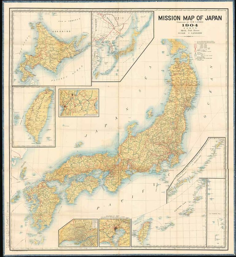 Old Maps of Japan in the Public Domain - Picture Box Blue