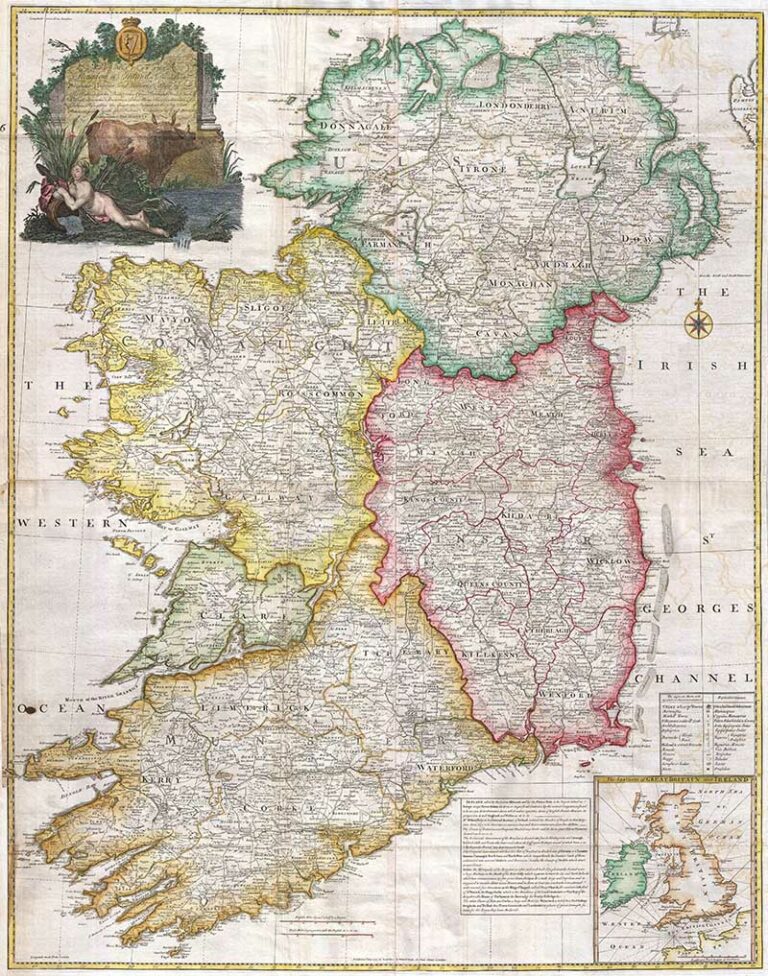 Free Vintage Maps of Ireland to Print - Picture Box Blue