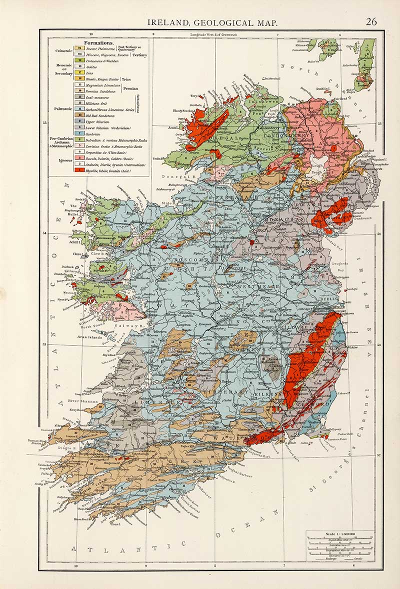 Free Vintage Maps of Ireland to Print - Picture Box Blue