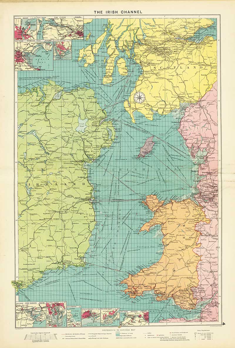 Free Vintage Maps of Ireland to Print - Picture Box Blue