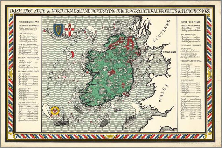 Free Vintage Maps of Ireland to Print - Picture Box Blue