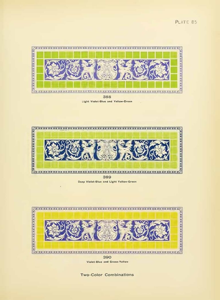 Free Vintage Colour and Pattern Charts from Art Books - Picture Box Blue