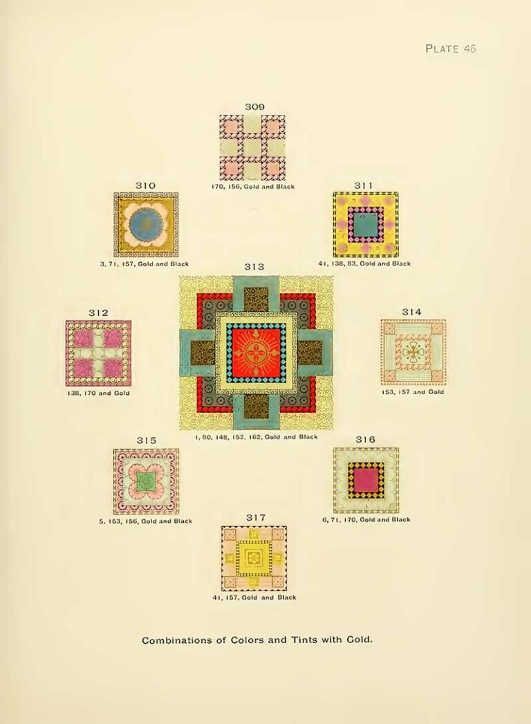 Free Vintage Colour and Pattern Charts from Art Books - Picture Box Blue