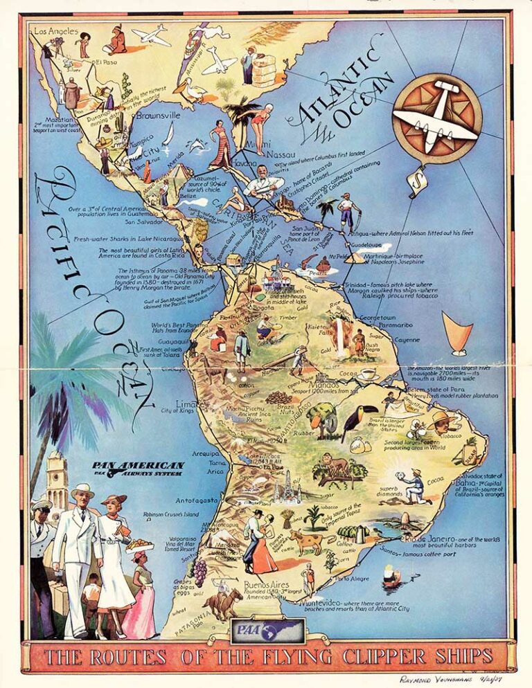 26 Free Vintage Airline Posters, Route Maps, and Prints - Picture Box Blue