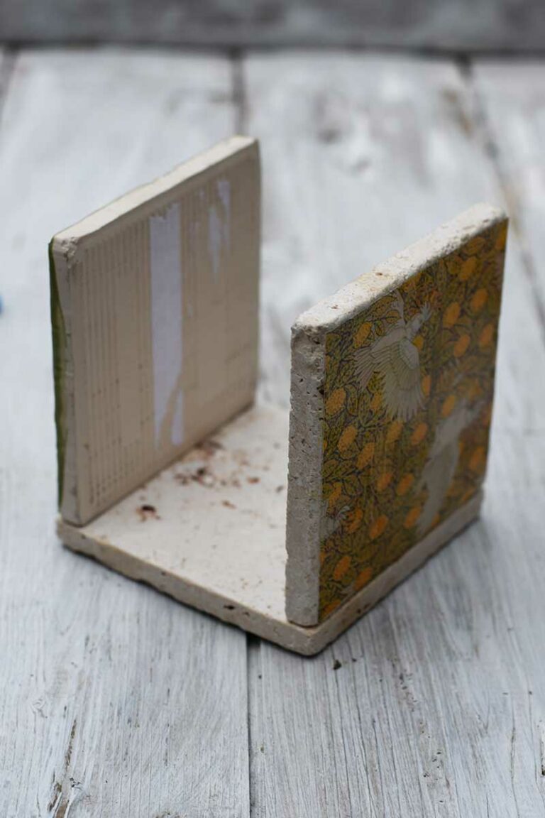 How To Make DIY Tile Coasters and Tile Planters - Picture Box Blue