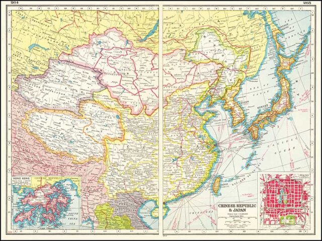 Free Printable Old Maps of China - Picture Box Blue
