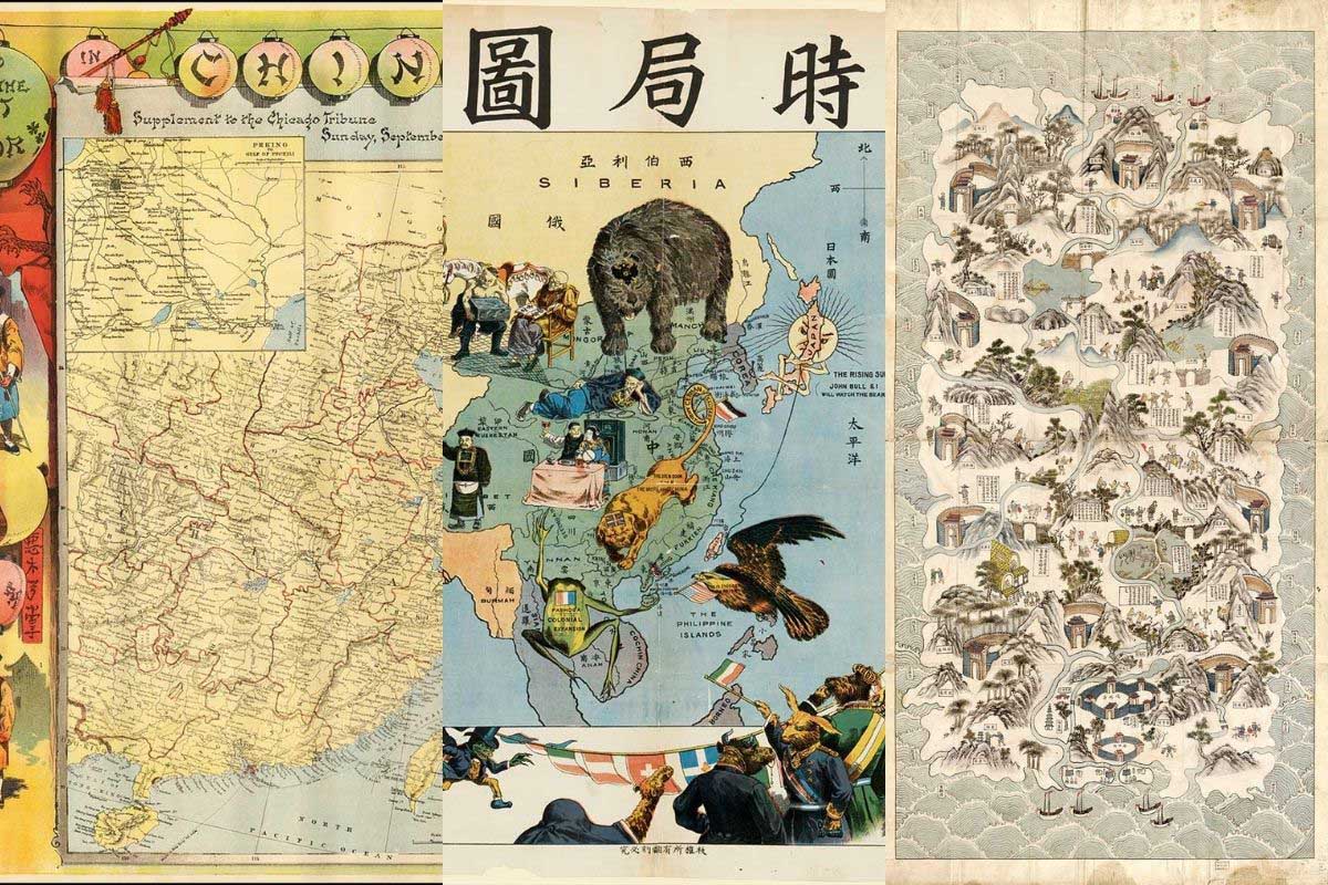 Free Printable Old Maps of China - Picture Box Blue