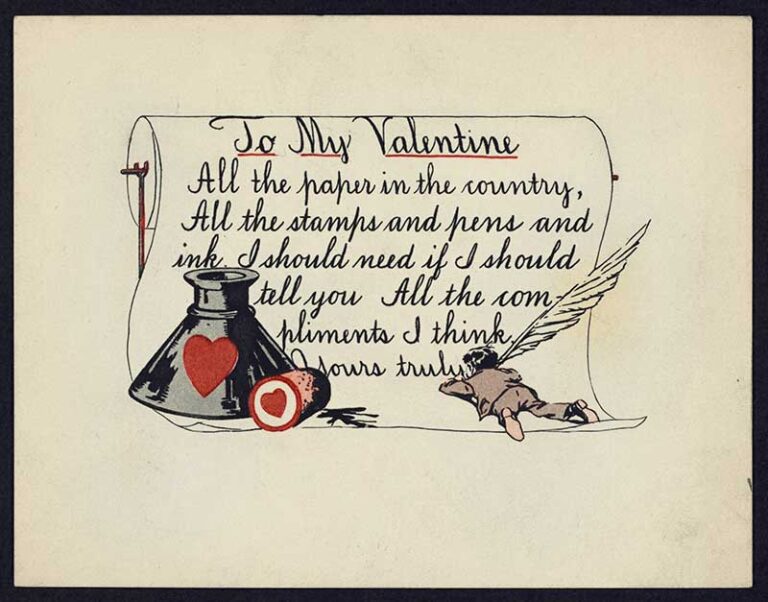20 Free Printable Vintage Valentine Cards and Postcards - Picture Box Blue