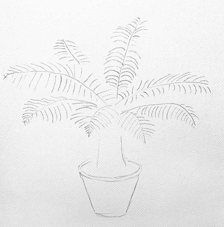 How to Draw a Fern and Create Your Botanical Garden Art - Picture Box Blue