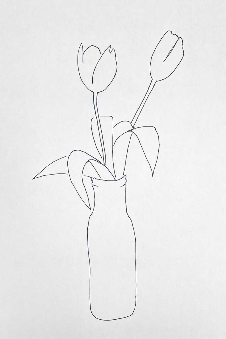 Easy How To Draw Tulips: Step-by-Step Guide with Watercolors - Picture ...