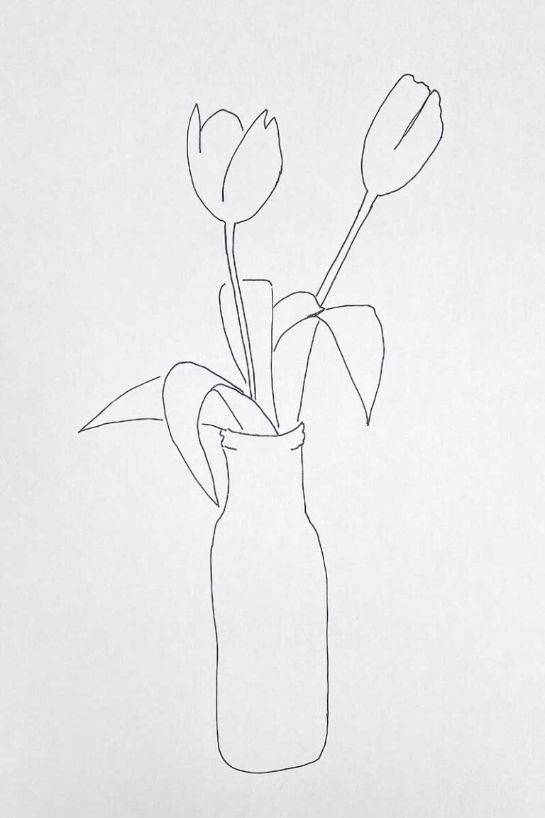 Easy How To Draw Tulips: Step-by-Step Guide with Watercolors - Picture ...