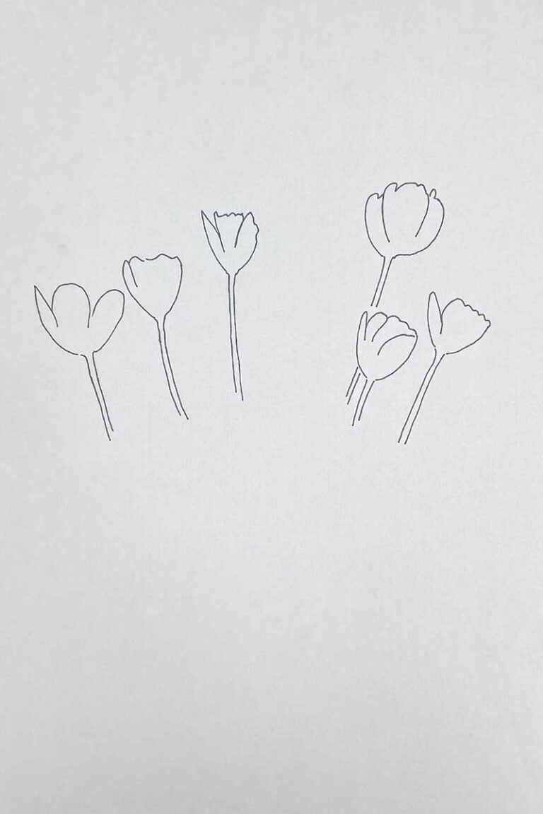 Easy How To Draw Tulips: Step-by-Step Guide with Watercolors - Picture ...