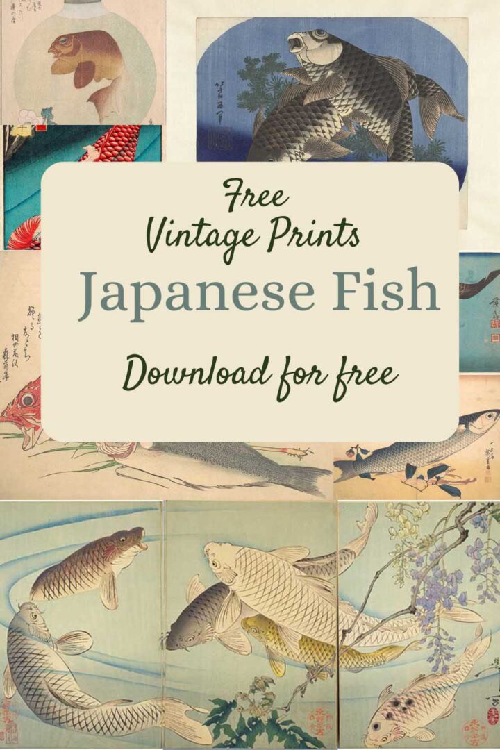 21 Gorgeous Free Japanese Woodblock Fish Prints for Art Lovers ...