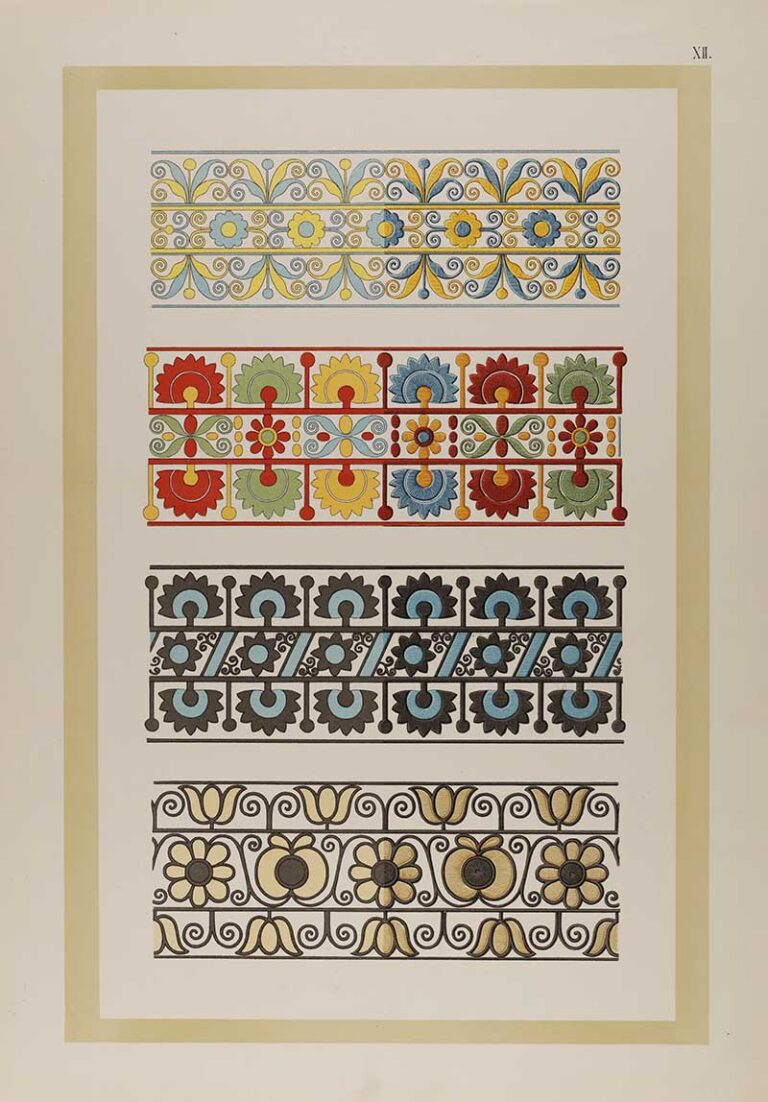 Free Stunning Folk Art Embroidery Patterns from the Past - Picture Box Blue