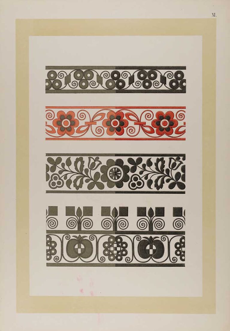 Free Stunning Folk Art Embroidery Patterns from the Past - Picture Box Blue